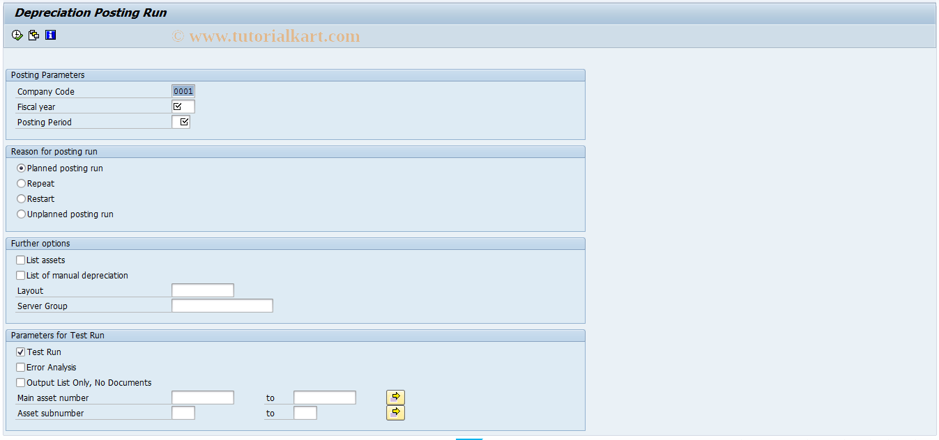 AFAB SAP Tcode: Post depreciation AFAB SAP Tcode: Post depreciation
