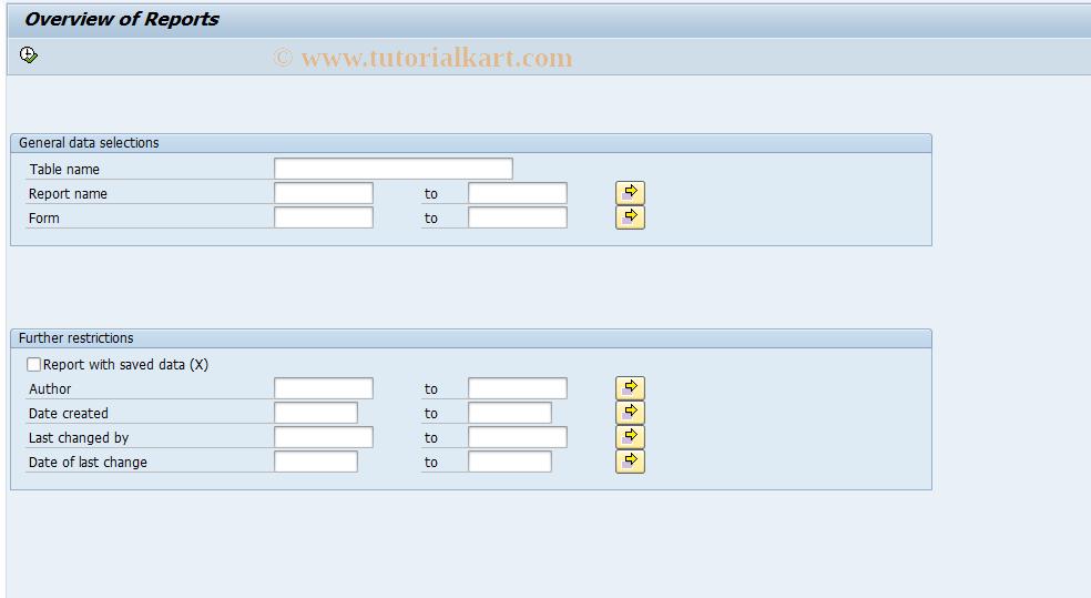 CJEX SAP Tcode Reorganize Drilldown Reports Transaction Code