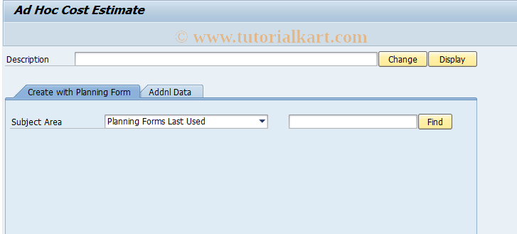 CKECPCP SAP Tcode: Ad Hoc Cost Estimate for cProjects