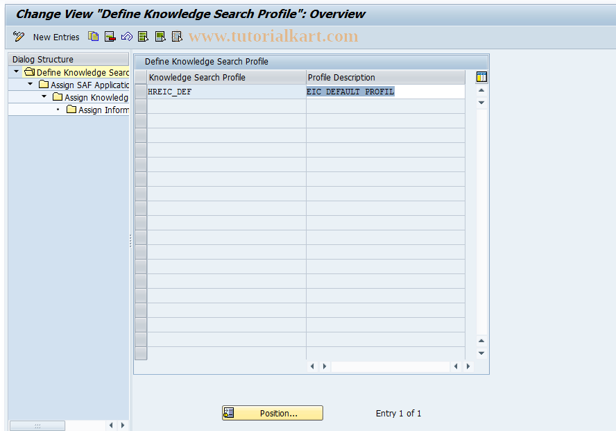 CRMC_IC_KSPROF SAP Tcode: Define Knowledge Search Profiles CRMC_IC_KSPROF SAP Tcode: Define Knowledge Search Profiles