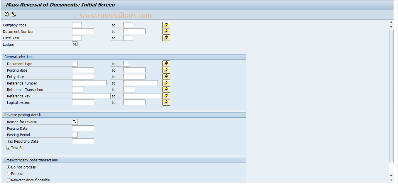 F.80 SAP Tcode: Mass Reversal of Documents F.80 SAP Tcode: Mass Reversal of Documents