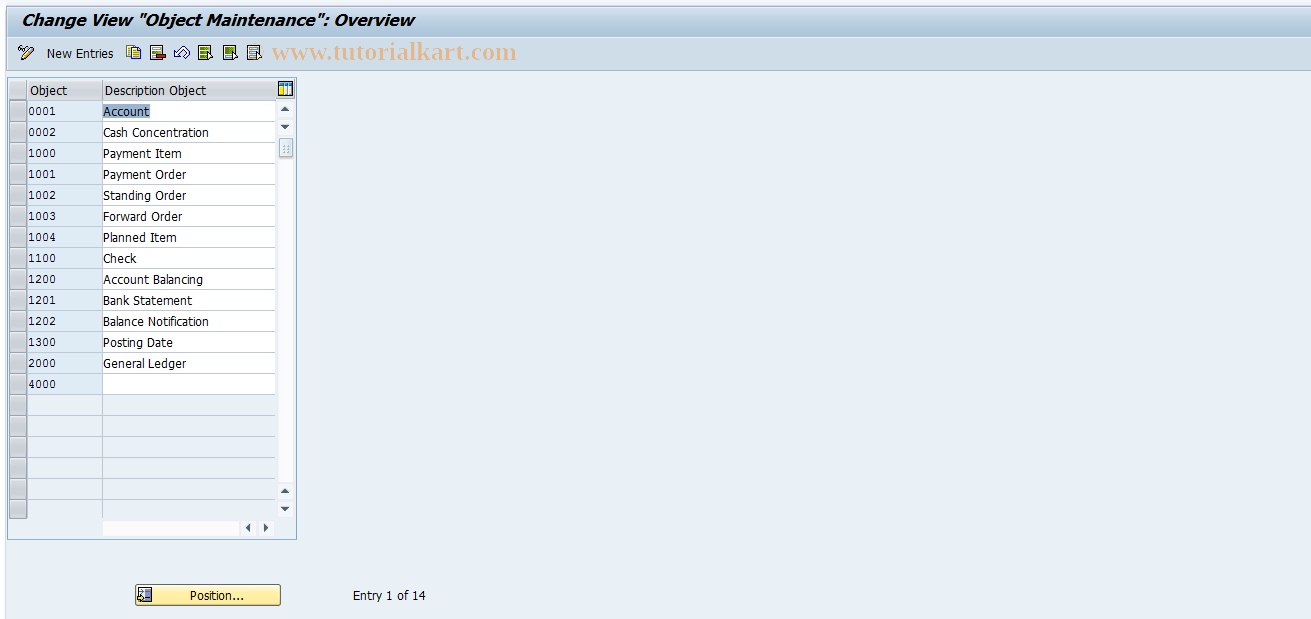 F9MOBJECT SAP Tcode Table Maintenance Objects Transaction Code