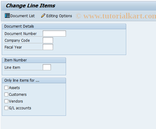 FB09 SAP Tcode: Change Line Items FB09 SAP Tcode: Change Line Items