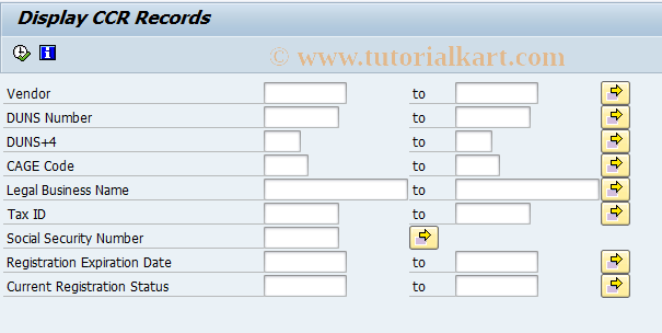 FMFGCCRLISTN SAP Tcode: CCR Vendor List FMFGCCRLISTN SAP Tcode: CCR Vendor List