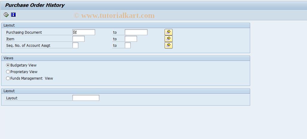 FMFG_PO_HISTORY SAP Tcode: Purchase Order History FMFG_PO_HISTORY SAP Tcode: Purchase Order History