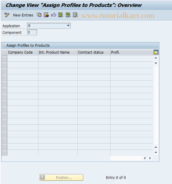 FNTDPRODPROFILE SAP Tcode Assign Profiles To Products Transaction Code