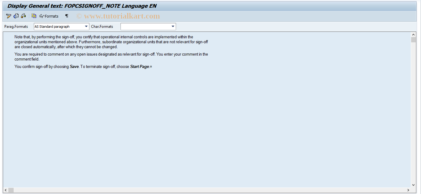 FOPC_SIGNOFF_NOTE SAP Tcode : Maintain Note for Sign-Off Transaction Code FOPC_SIGNOFF_NOTE SAP Tcode : Maintain Note for Sign-Off Transaction Code