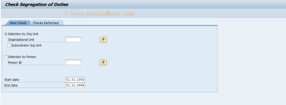 FOPC_SOD_CHECK SAP Tcode : Segregation of duties check Transaction Code FOPC_SOD_CHECK SAP Tcode : Segregation of duties check Transaction Code