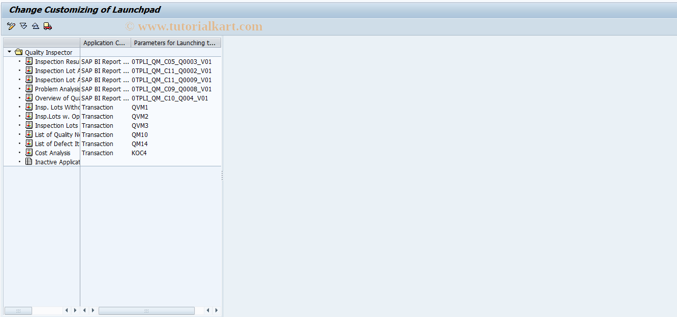 FPB_LP_QI_REP_CUST SAP Tcode: QI Reporting Report Customizing FPB_LP_QI_REP_CUST SAP Tcode: QI Reporting Report Customizing