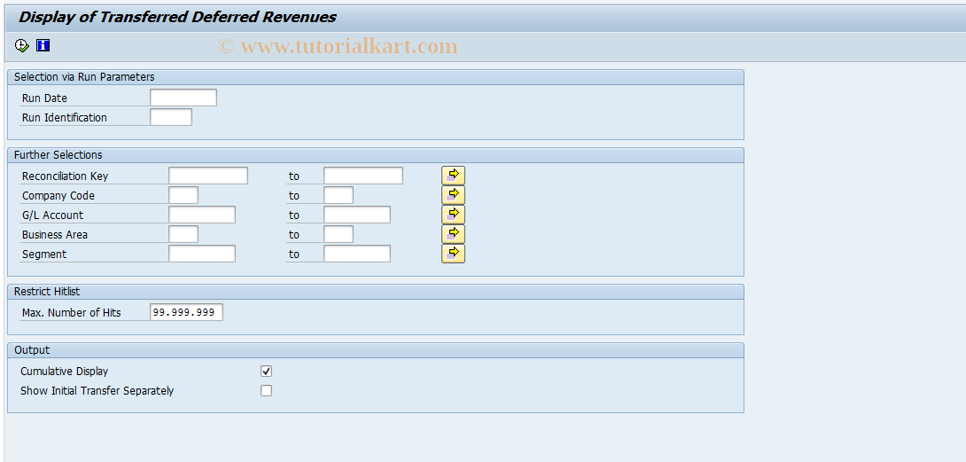 FPDR_DISPLAY_TIME SAP Tcode: Display of Time-Based Definition Revenues FPDR_DISPLAY_TIME SAP Tcode: Display of Time-Based Definition Revenues