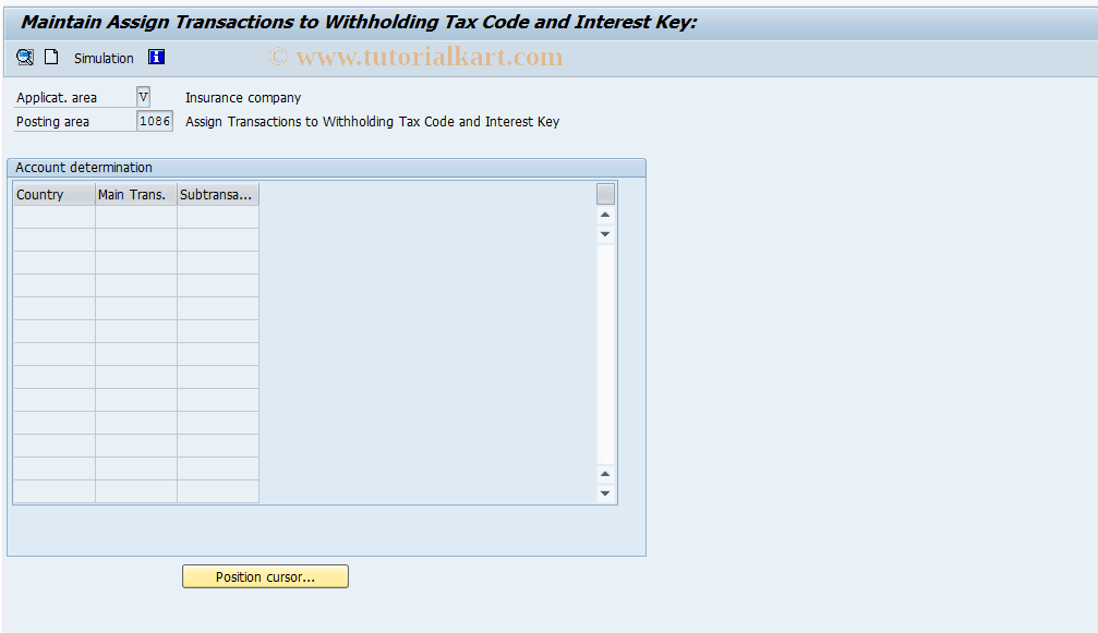 FXXX SAP Tcode: Processes for witholding tax code
