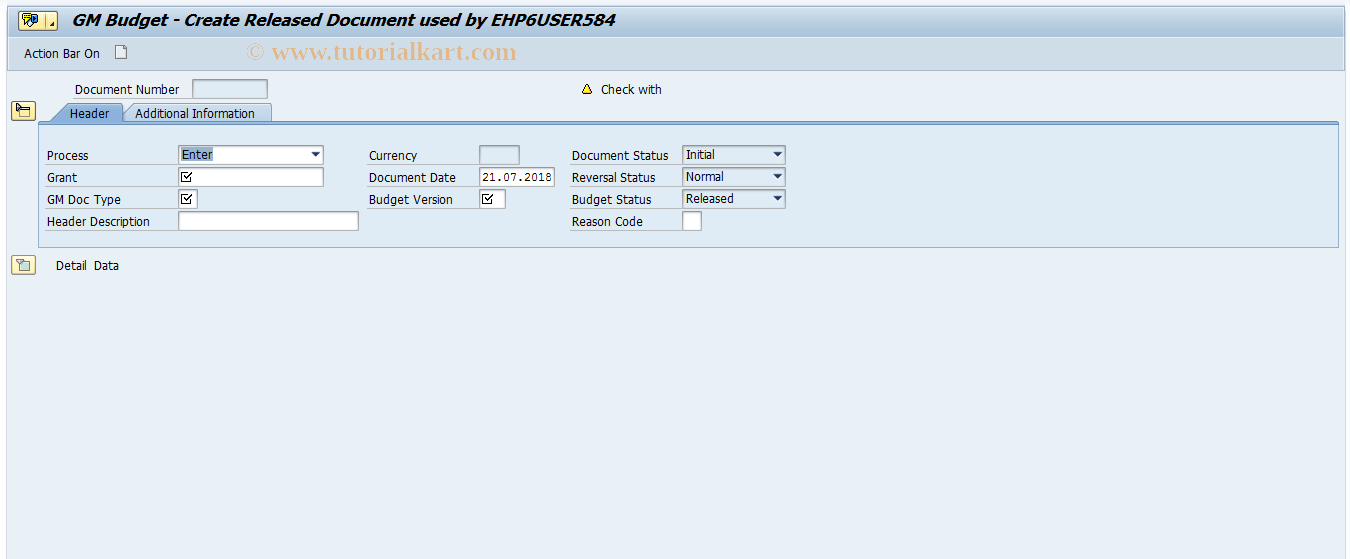 GM_BDGT_RELEASE SAP Tcode: GM Budgeting Release Process GM_BDGT_RELEASE SAP Tcode: GM Budgeting Release Process