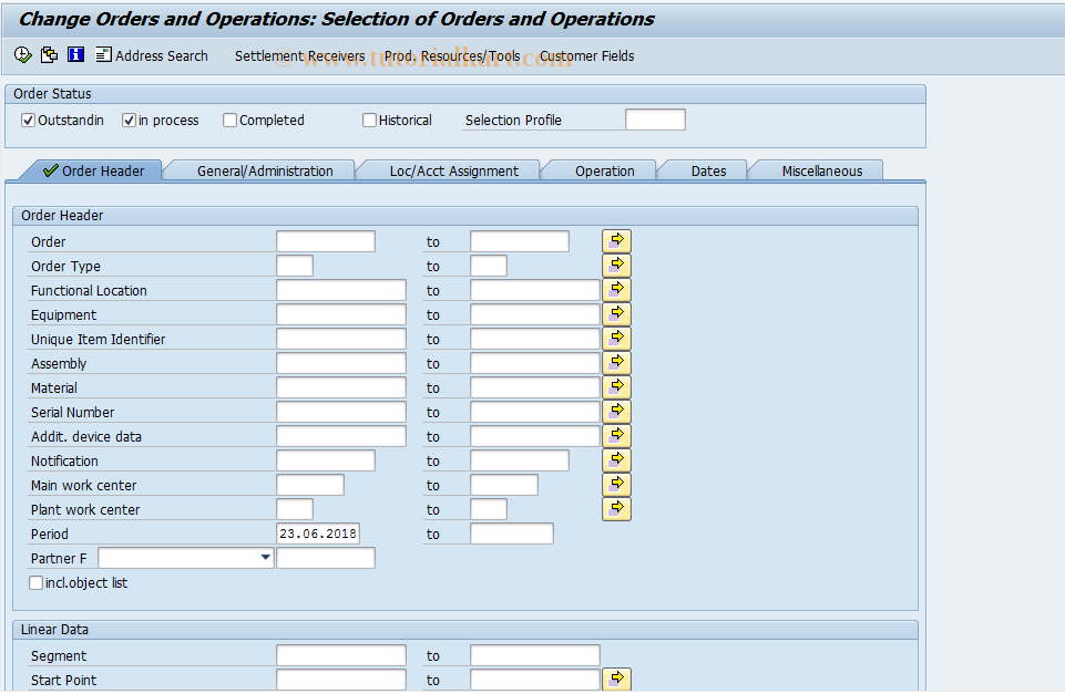 IW37N SAP Tcode: Change Orders and Operations IW37N SAP Tcode: Change Orders and Operations