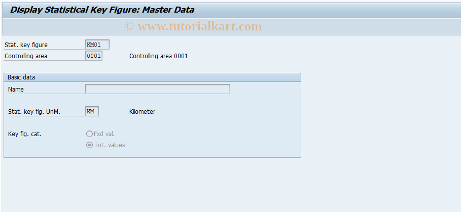 KK03 SAP Tcode: Display Statistical Key Figures KK03 SAP Tcode: Display Statistical Key Figures