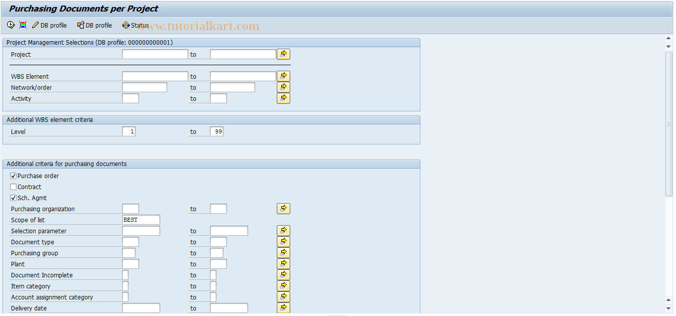 ME2J SAP Tcode: Purchase Orders for Project ME2J SAP Tcode: Purchase Orders for Project
