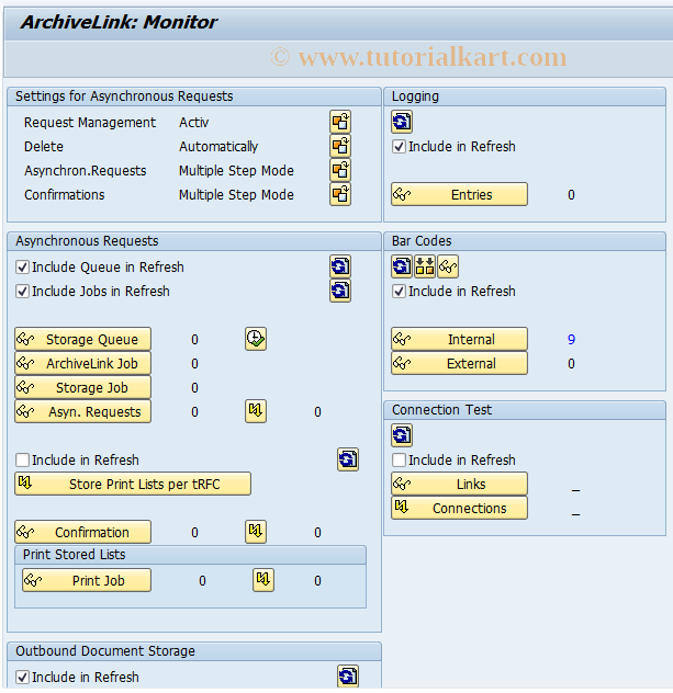 OAM1 SAP Tcode: ArchiveLink: Monitoring OAM1 SAP Tcode: ArchiveLink: Monitoring