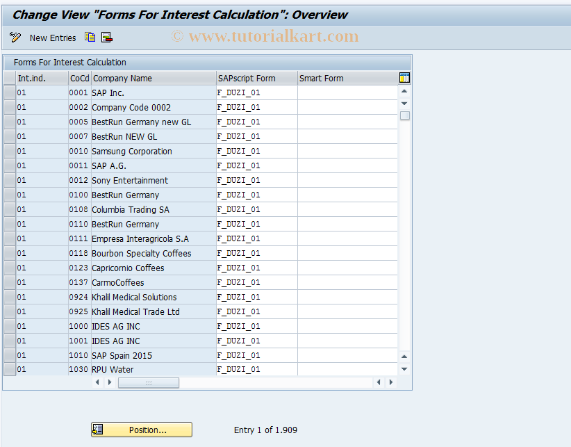 OB84 SAP Tcode C FI Maintain Table T056D Transaction Code