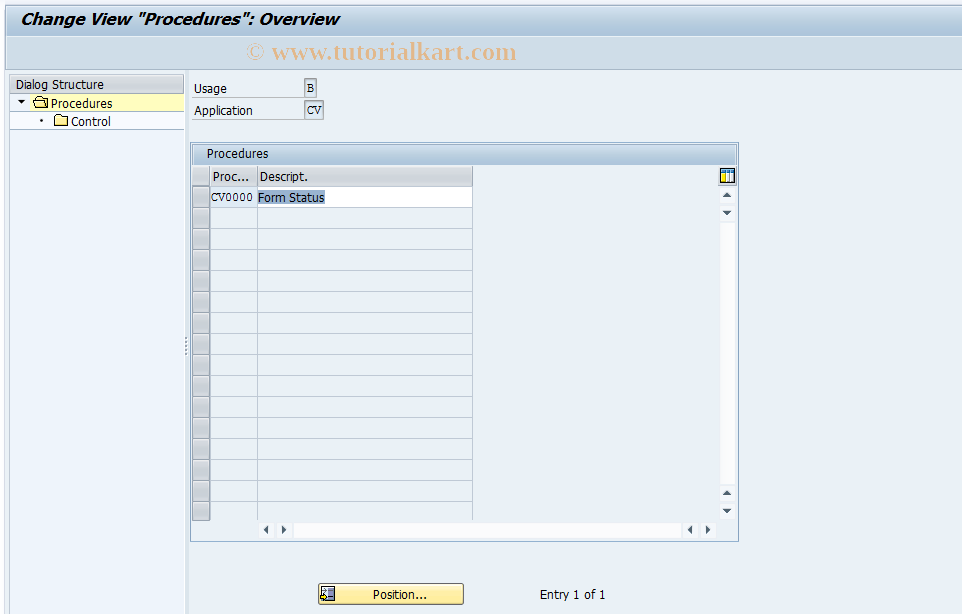 OD77 SAP Tcode Document Output Determ Procedure Transaction Code