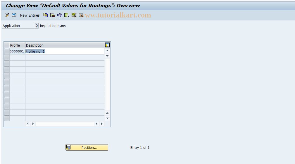 OQ84 SAP Tcode Profile Def Values Task List gen Transaction Code