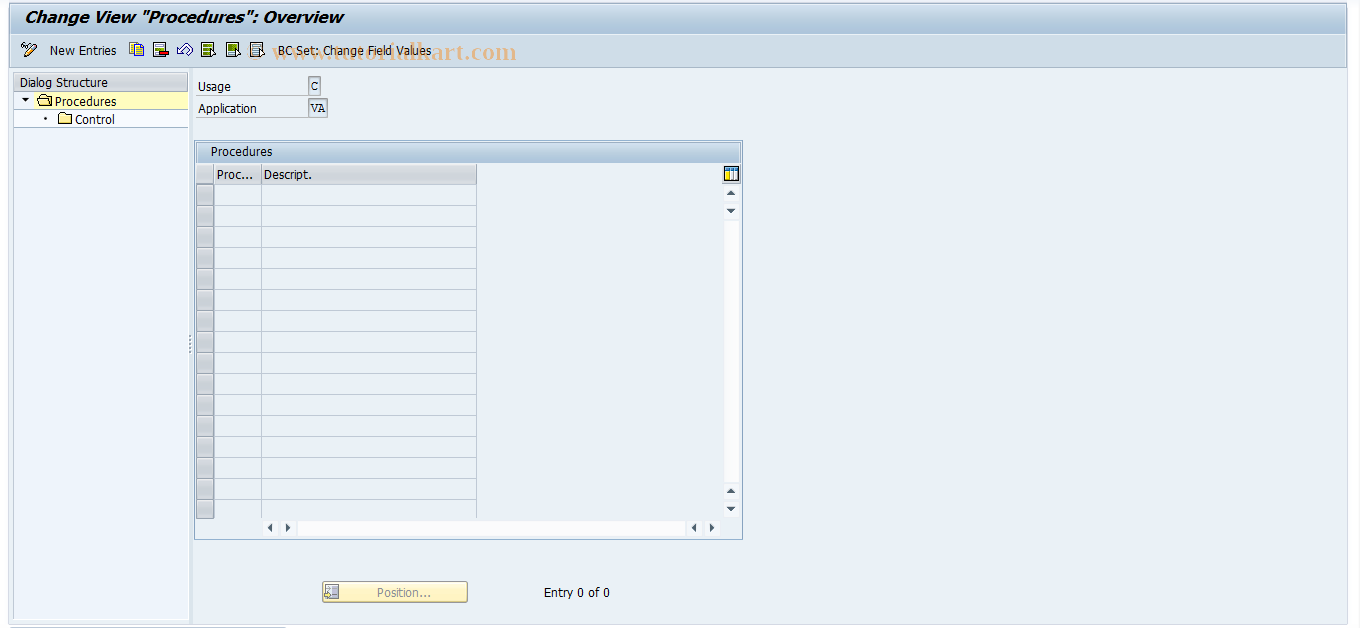 OV96 SAP Tcode Pricing Procedure For COPA Project Transaction Code