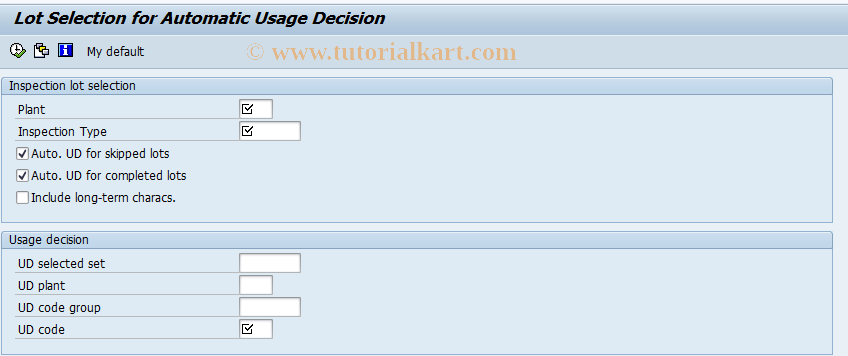 QA19 SAP Tcode: Automatic usage decision QA19 SAP Tcode: Automatic usage decision