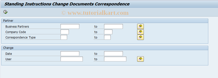 STI2 SAP Tcode: Change Documents Correspondence