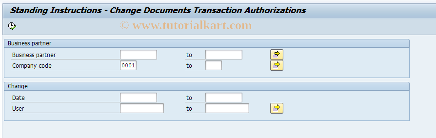 STI3 SAP Tcode: Chg. Documents Transaction Authorization