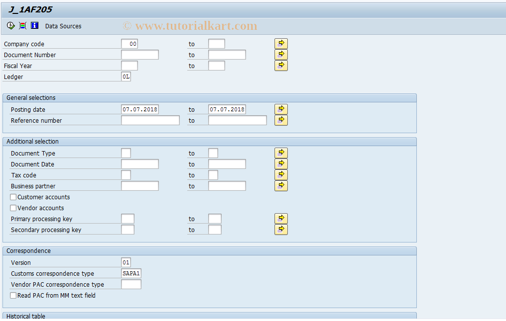 S AL0 96000642 SAP Tcode Daily Report For VAT Transaction Code