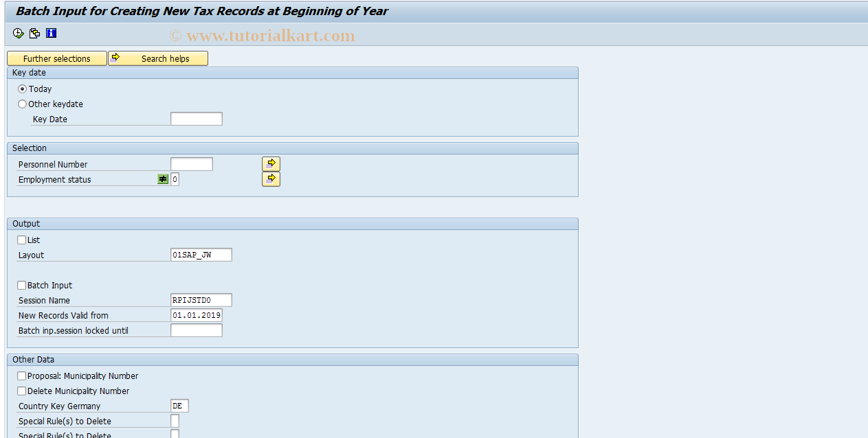 S ALR 87003008 SAP Tcode IMG Activity OHEUR233 Transaction Code