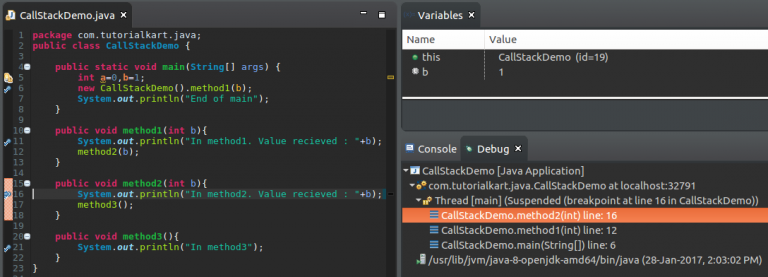 Java Call Stack | Java Stack Frame - Tutorialkart.com