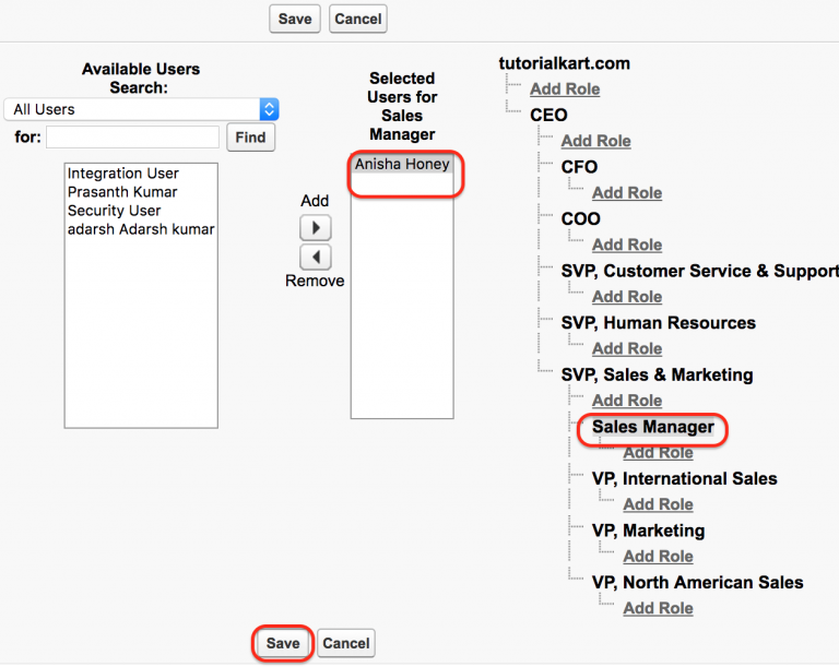 Role hierarchies | Creating role hierarchies in Salesforce