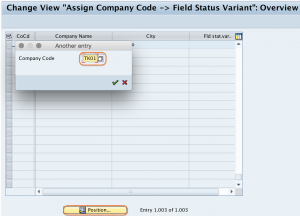 Assign Field Status Variant to Company Code in SAP