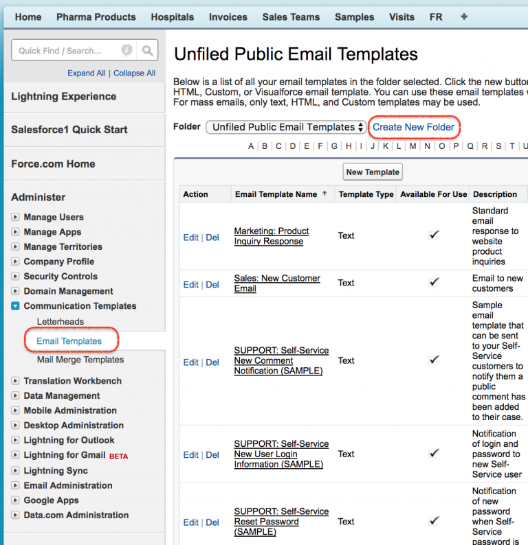 Creating New Salesforce email templates