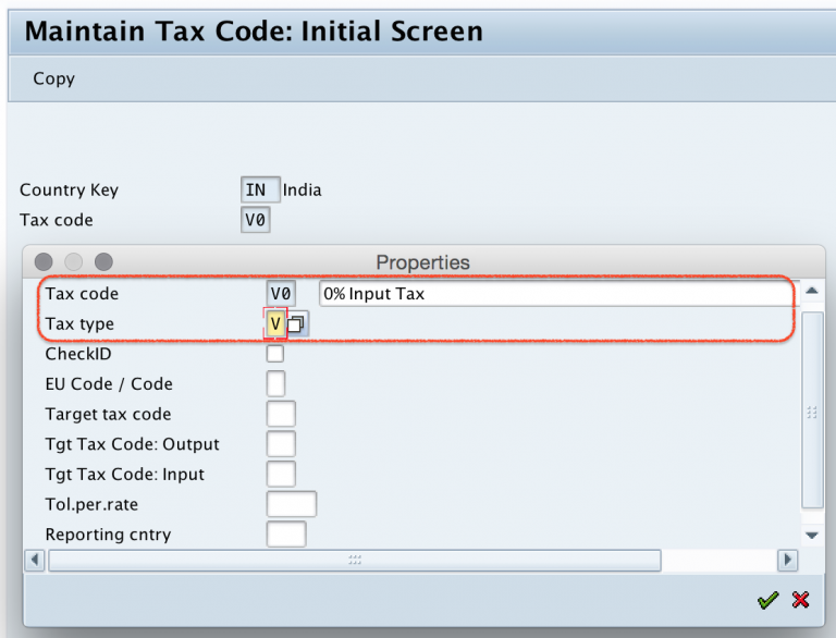 Assign Tax Codes for Non Taxable Transactions