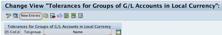 Define Tolerance Groups For Gl Accounts In Sap