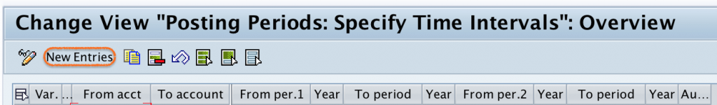 Define Open and Close Posting Periods Variant in SAP