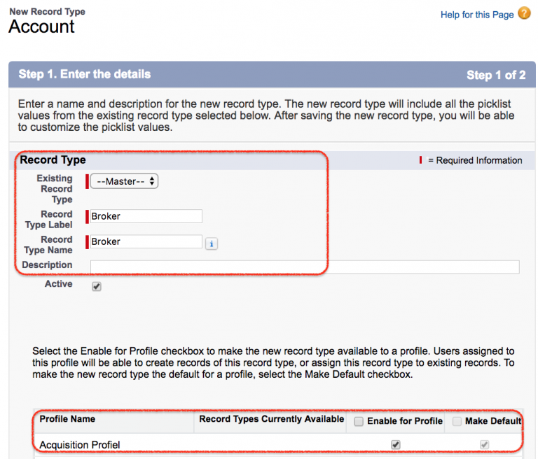 Salesforce Record Type Salesforce Help And Training