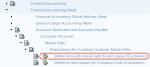 Define Customer Account Groups in SAP