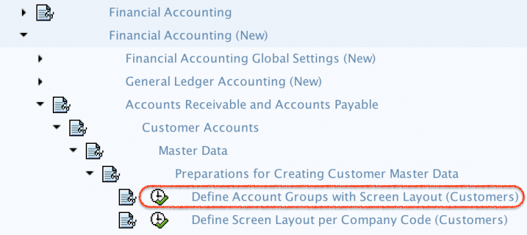 Define Customer Account Groups in SAP