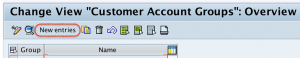 Define Customer Account Groups in SAP