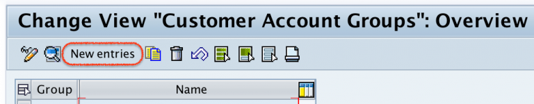 Define Customer Account Groups in SAP