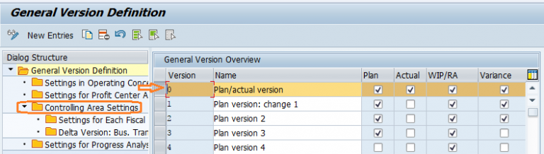 How to Maintain Versions in SAP Controlling