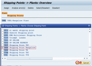 Assign Shipping Point to Plant in SAP
