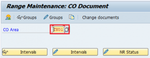 Maintain Number Ranges for Controlling Documents in SAP