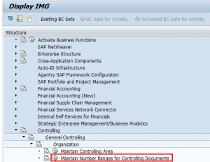 Maintain Number Ranges for Controlling Documents in SAP