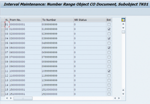 Maintain Number Ranges for Controlling Documents in SAP