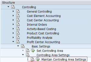 Maintain Controlling Area Settings in SAP CO