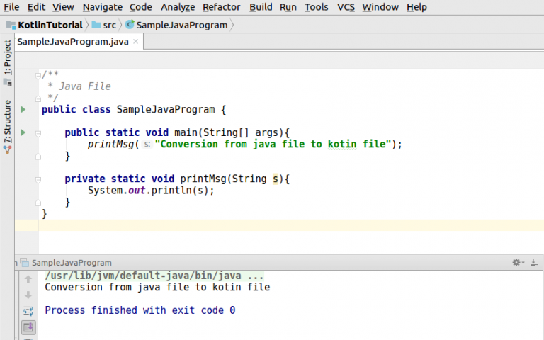 How To Convert Java File To Kotlin File