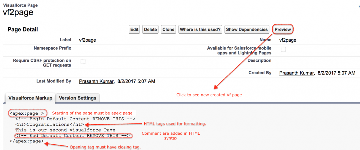 How to create Visualforce Page in Salesforce - TutorialKart