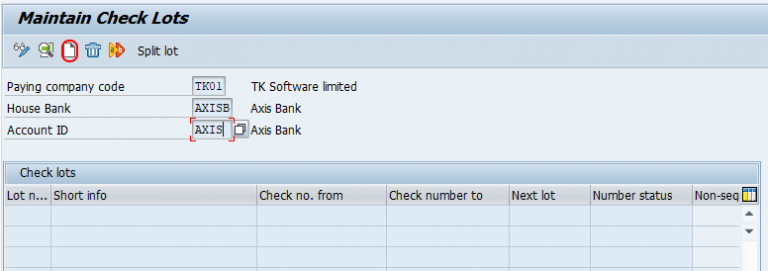 Create Check Lots in SAP | Define number ranges for checks